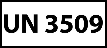 Nalepka ADR z numerem UN 3509 (FOLIA) 12x6cm (rolka po 250 sztuk ...