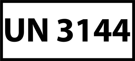 Nalepka ADR z numerem UN 3144 (FOLIA) 12x6cm (rolka po 250 sztuk ...