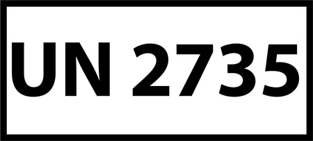Nalepka ADR z numerem UN 2735 (FOLIA) 12x6cm (rolka po 250 sztuk ...